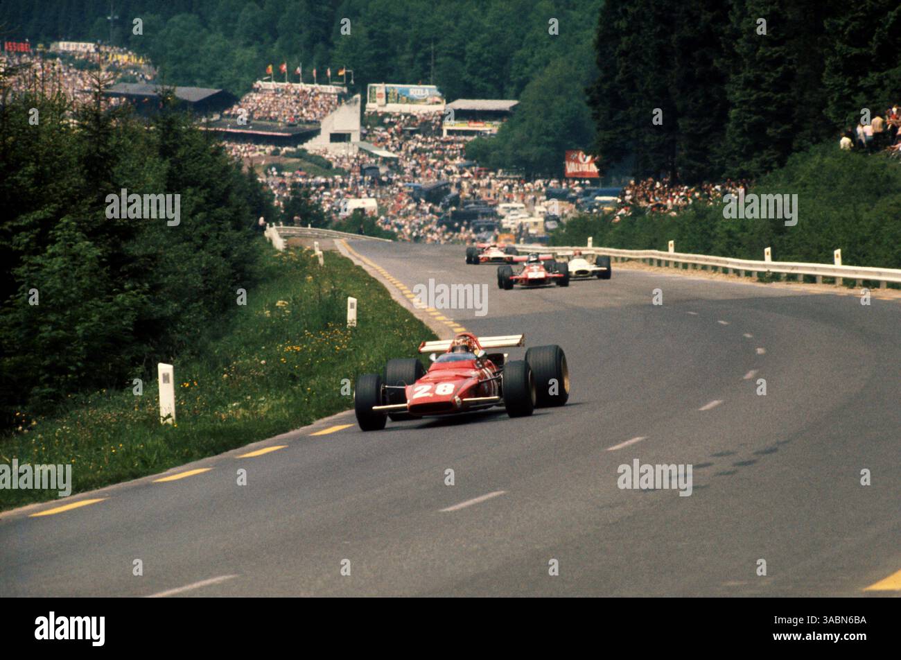 Ignazio Giunti (ITA) Ferrari 312B finished fourth on his GP debut ...