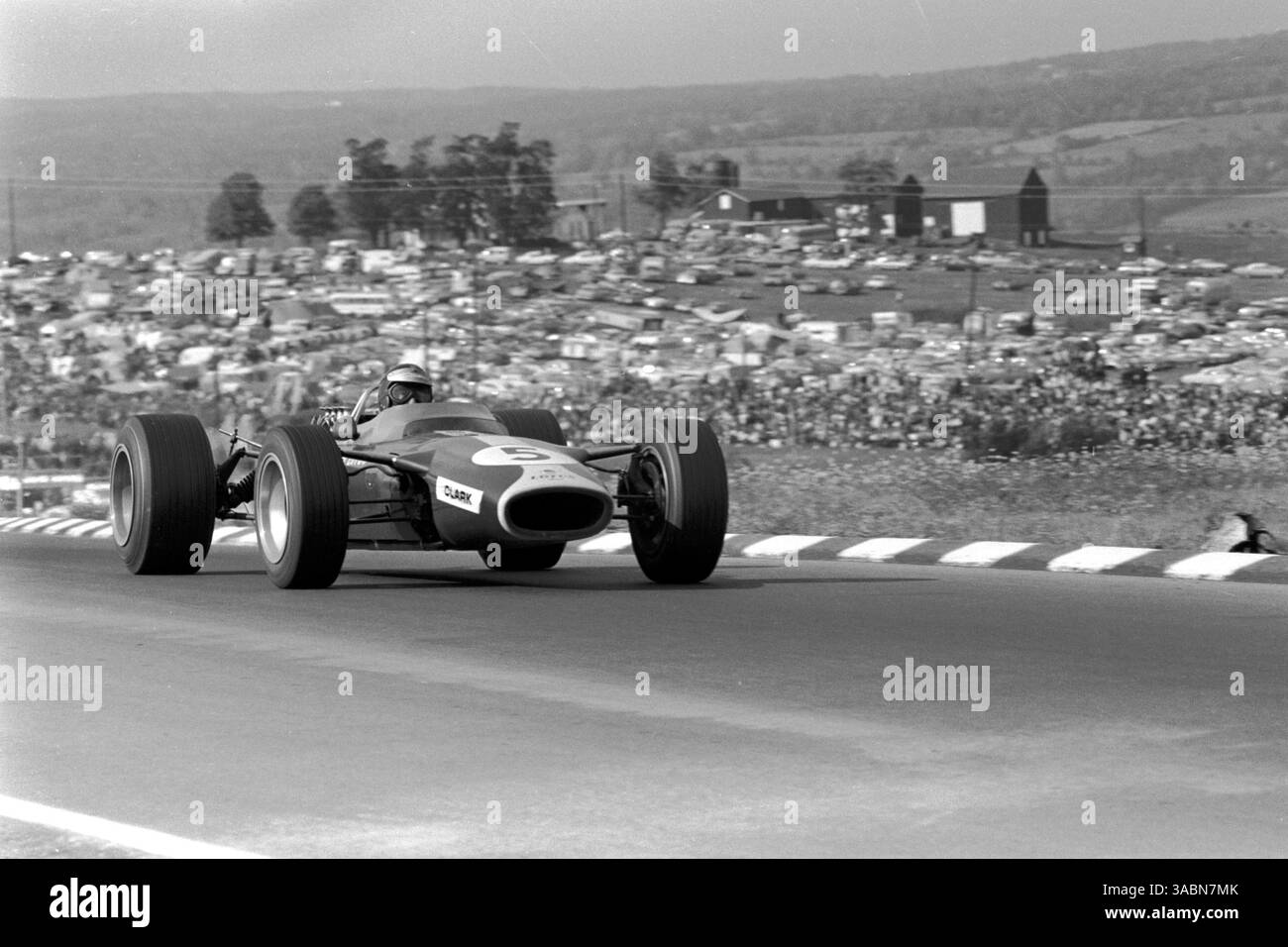 Race winner Jim Clark (GBP) Lotus 49...Formula One World Championship ...