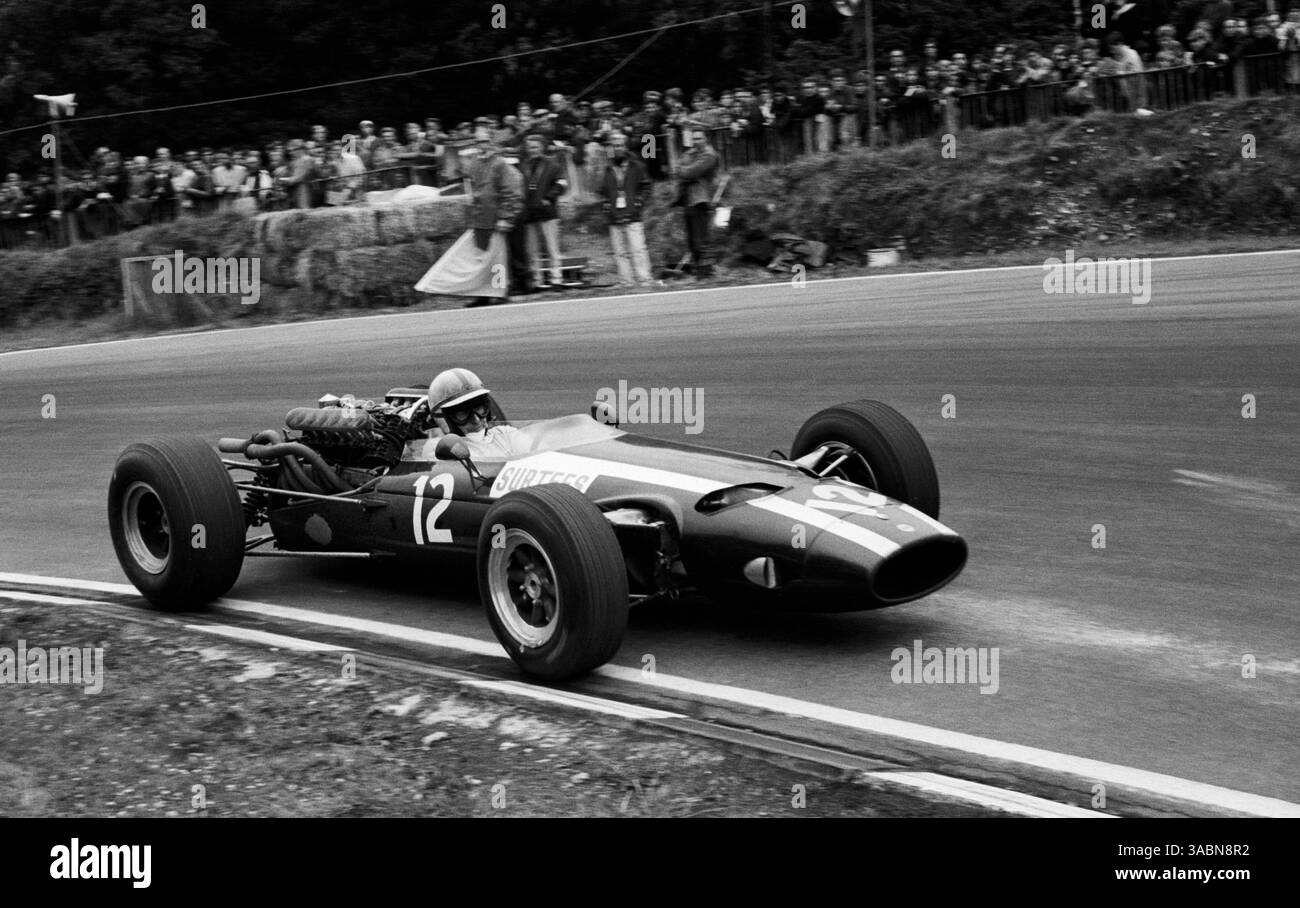 John Surtees (GBR) Cooper T81 retired on lap 68 with a rear axle failure...British Grand Prix ...
