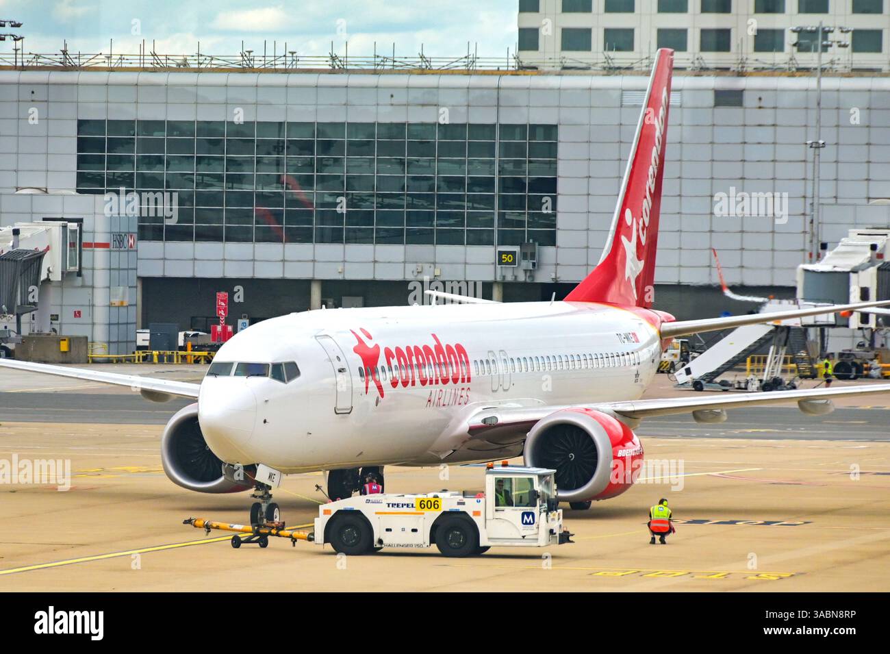 London, England, UK - 1 August 2023: Boeing 737-800 (registration TC ...