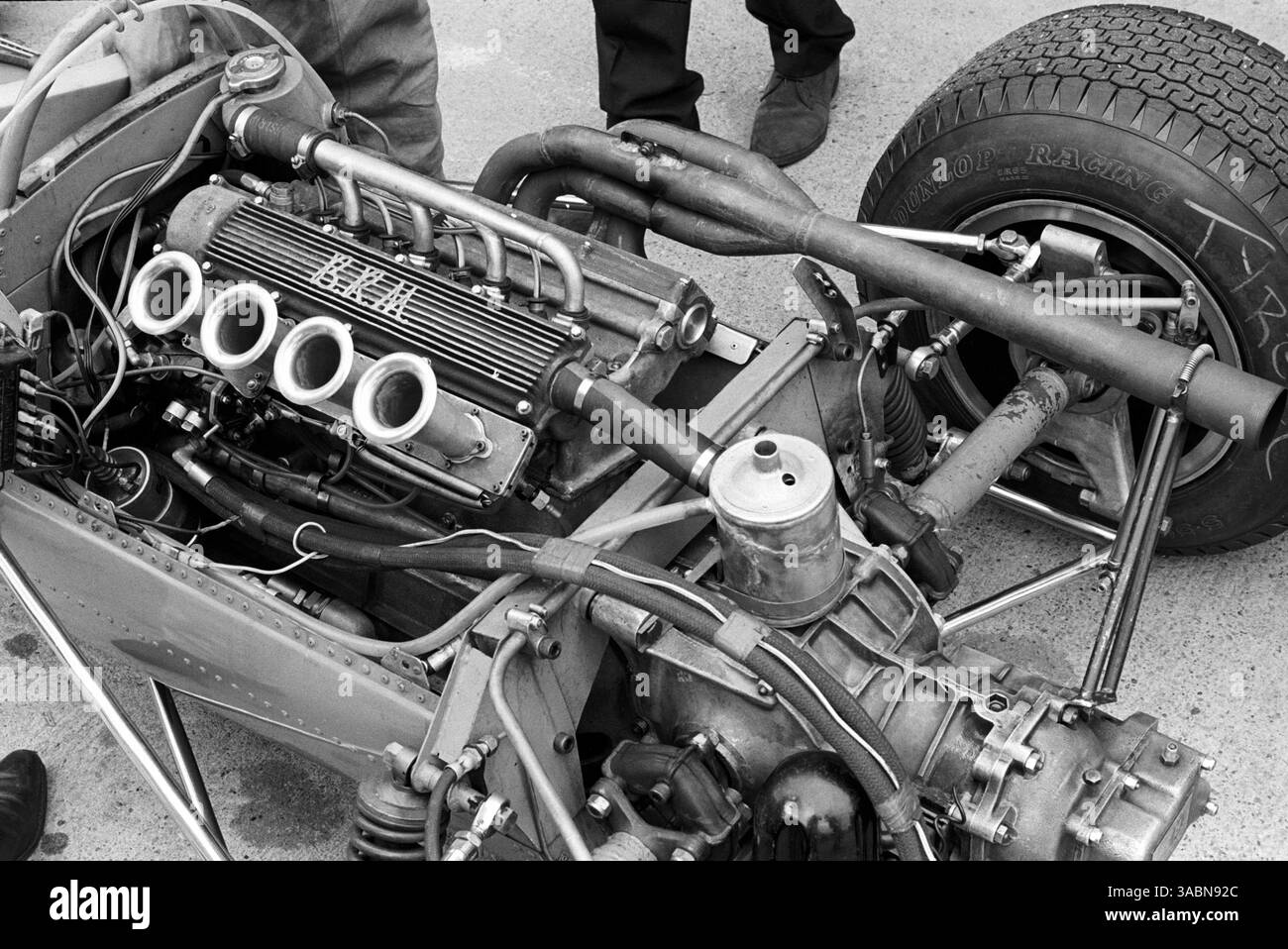 The four valve BRM engine that powered Hubert Hahne (GER) Matra MS5 to ...