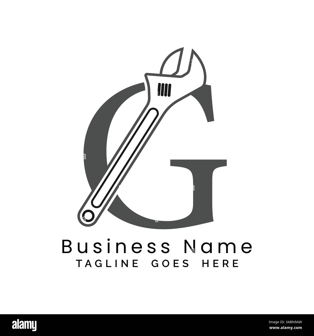 Letter G Wrench logo. Alphabet G Plumber and Maintenance Icon Stock ...