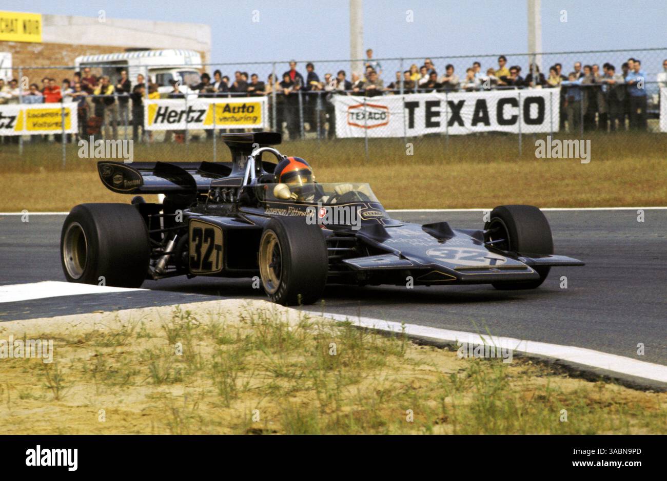 Race winner Emerson Fittipaldi (BRA) Lotus 72D, shown here during ...