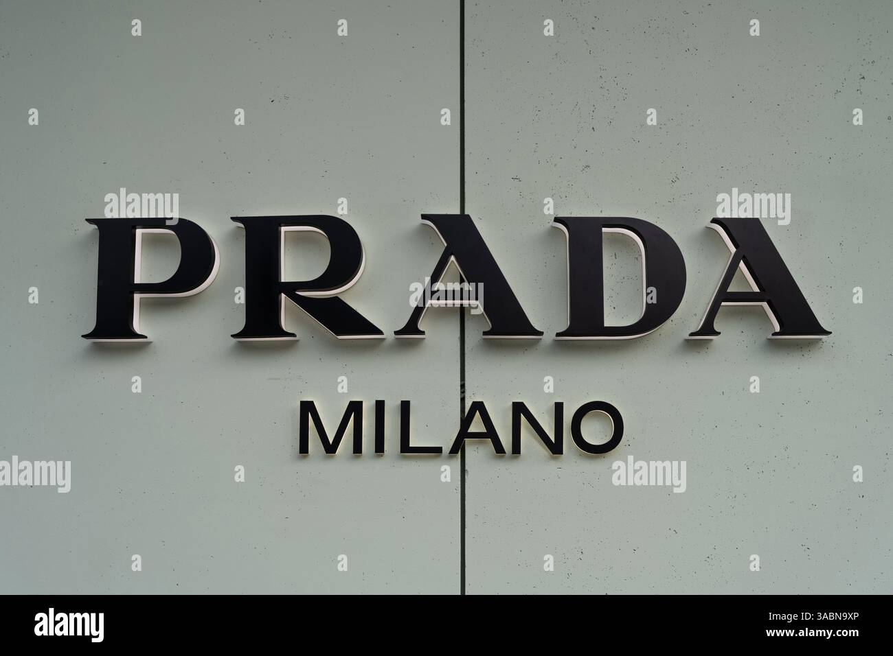 Bangkok, Thailand. March 19th 2025. The Prada store logo displayed ...