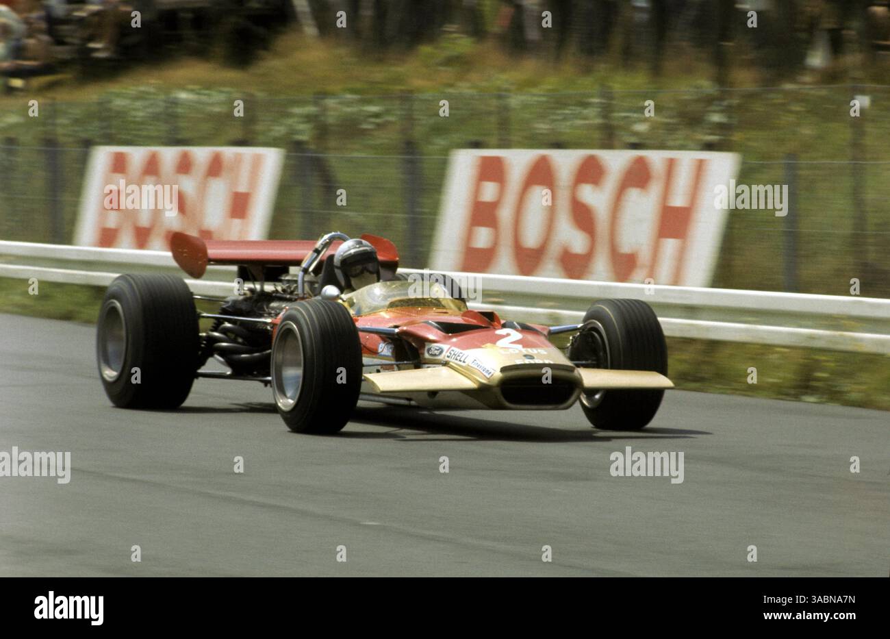 Jochen Rindt (AUT) Lotus 49B retired on lap twelve with a broken ignition..German Grand Prix ...