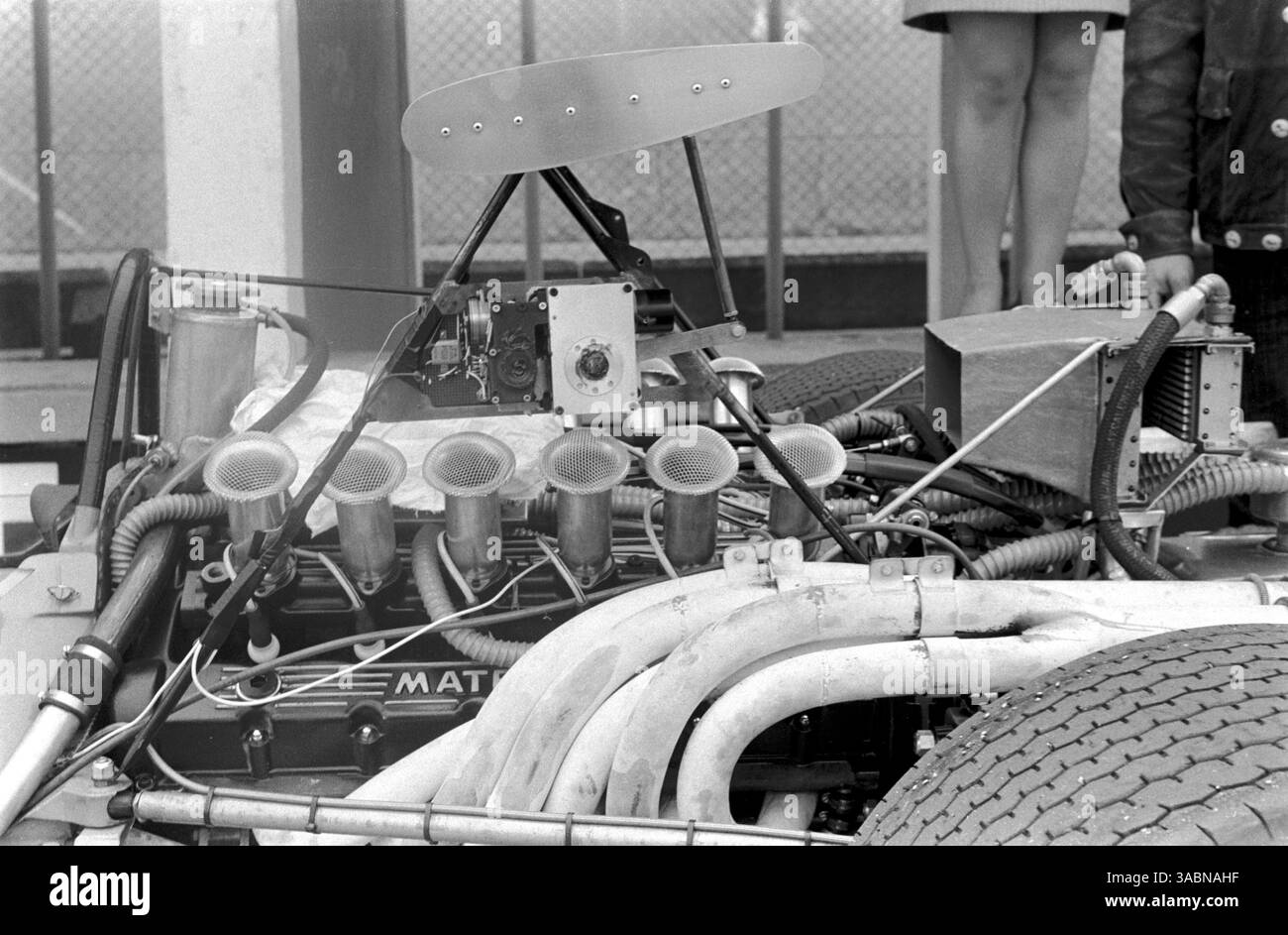 The Matra V12 engine powering the race wining Matra MS10 of Jackie ...