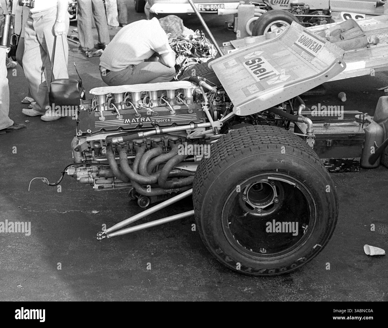 Matra V12 engine coupled with rear suspension..German GP, Nurburgring ...