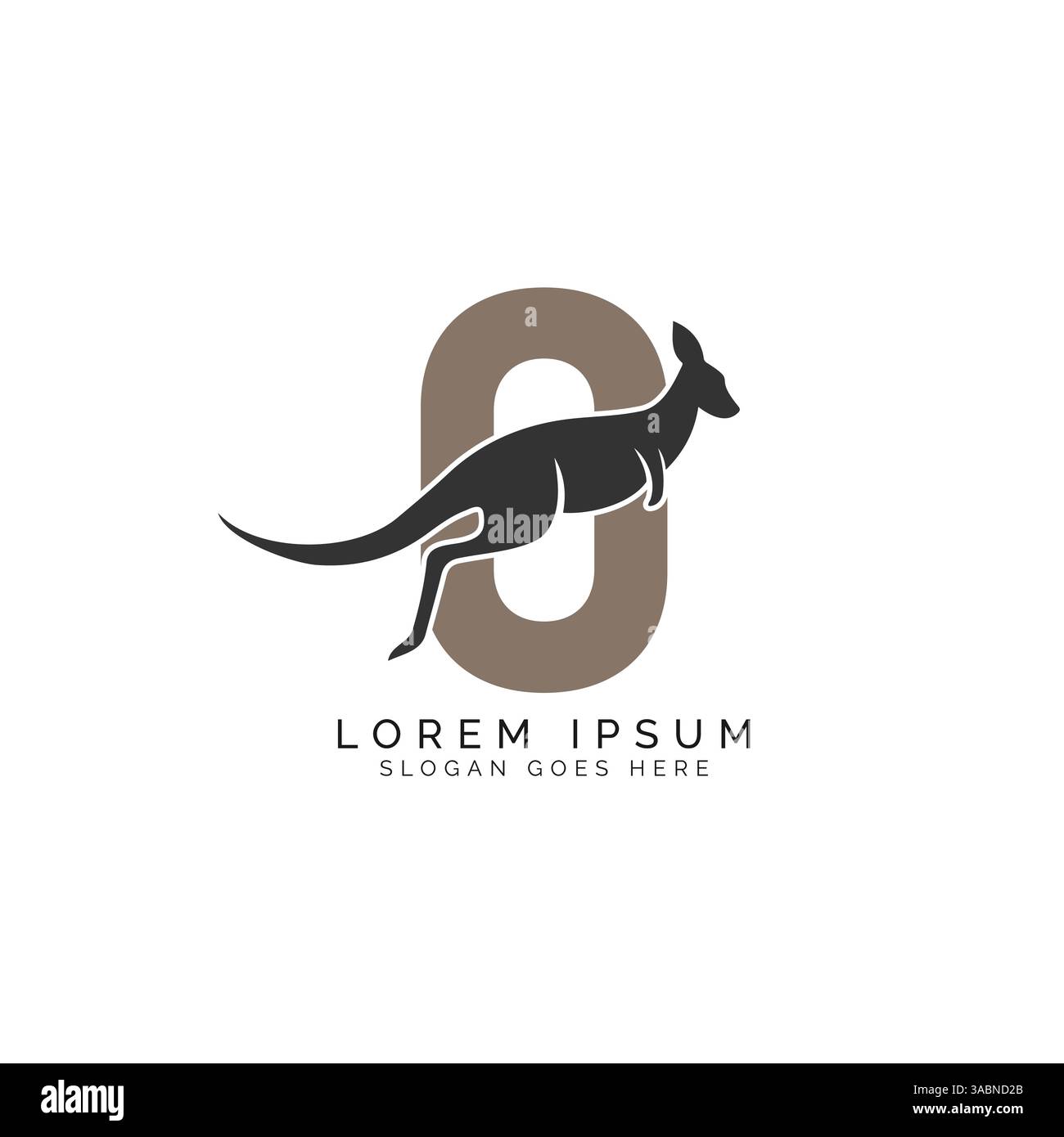 letter O logo Concept with Kangaroo design. Alphabet O with great ...