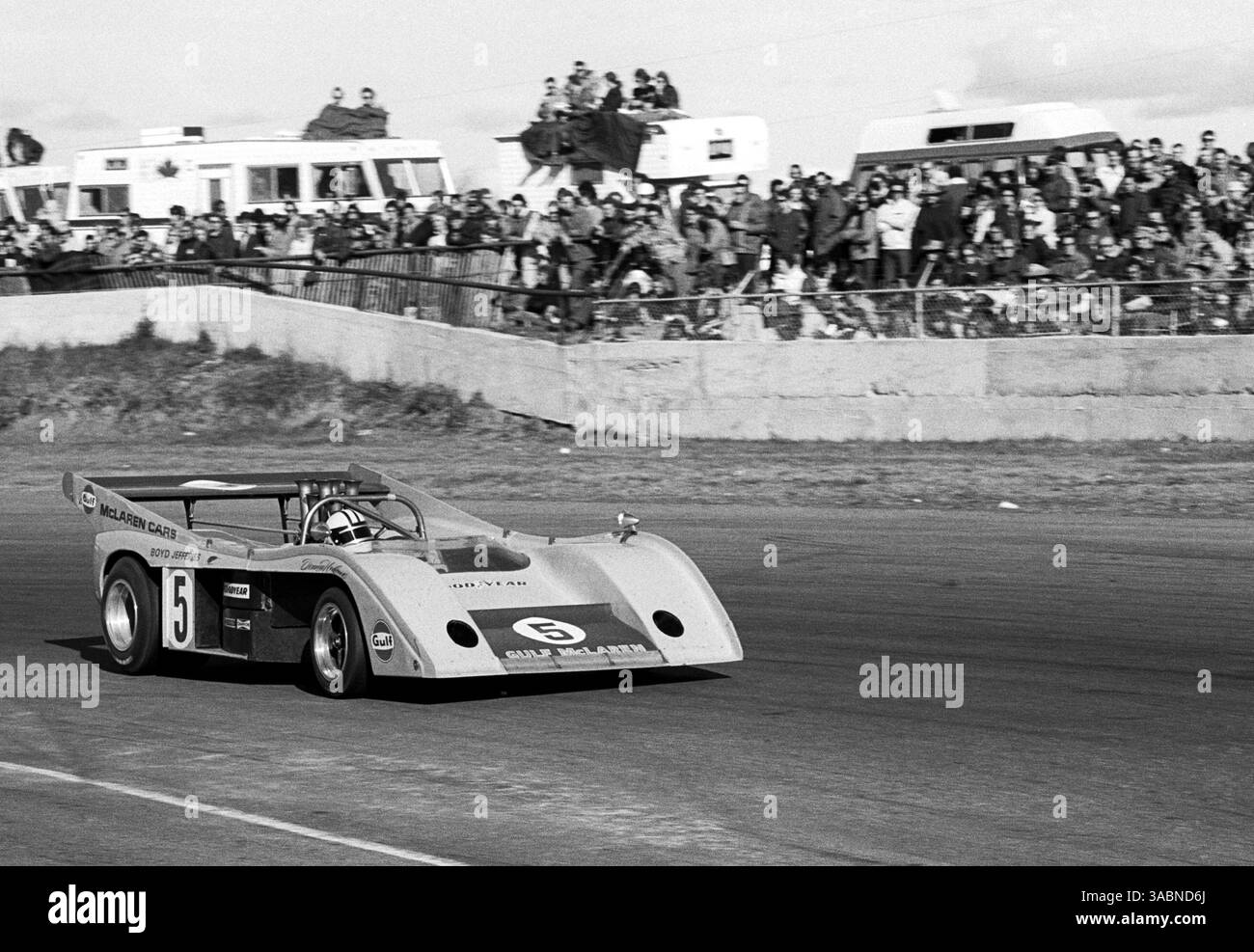 Denny Hulme (NZL) McLaren M20 Chevrolet finished the race in second ...
