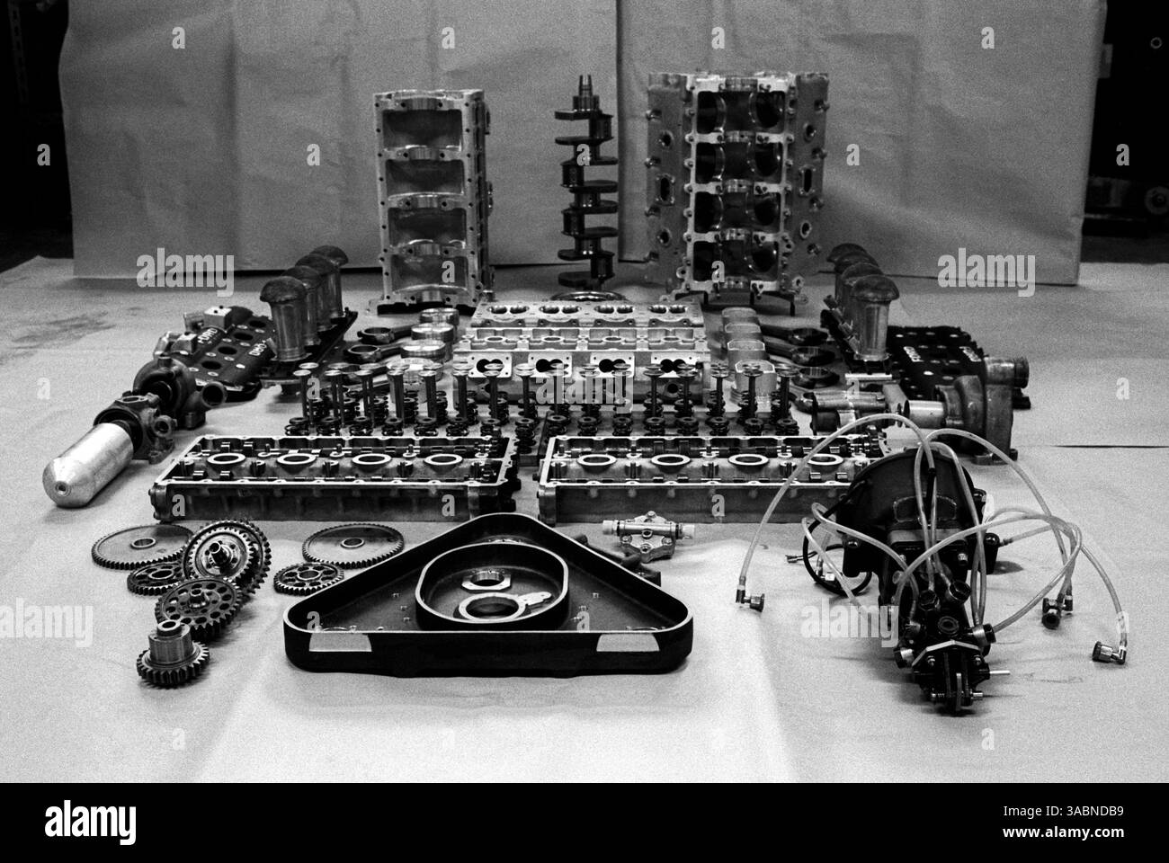 A stripped down Ford Cosworth DFV V8 Engine, the most successful engine ...