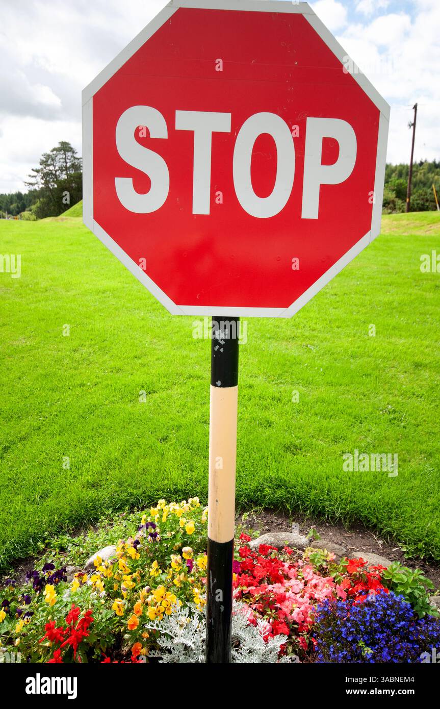 Stop sign at St Mullins ,Carlow, Ireland Stock Photo - Alamy