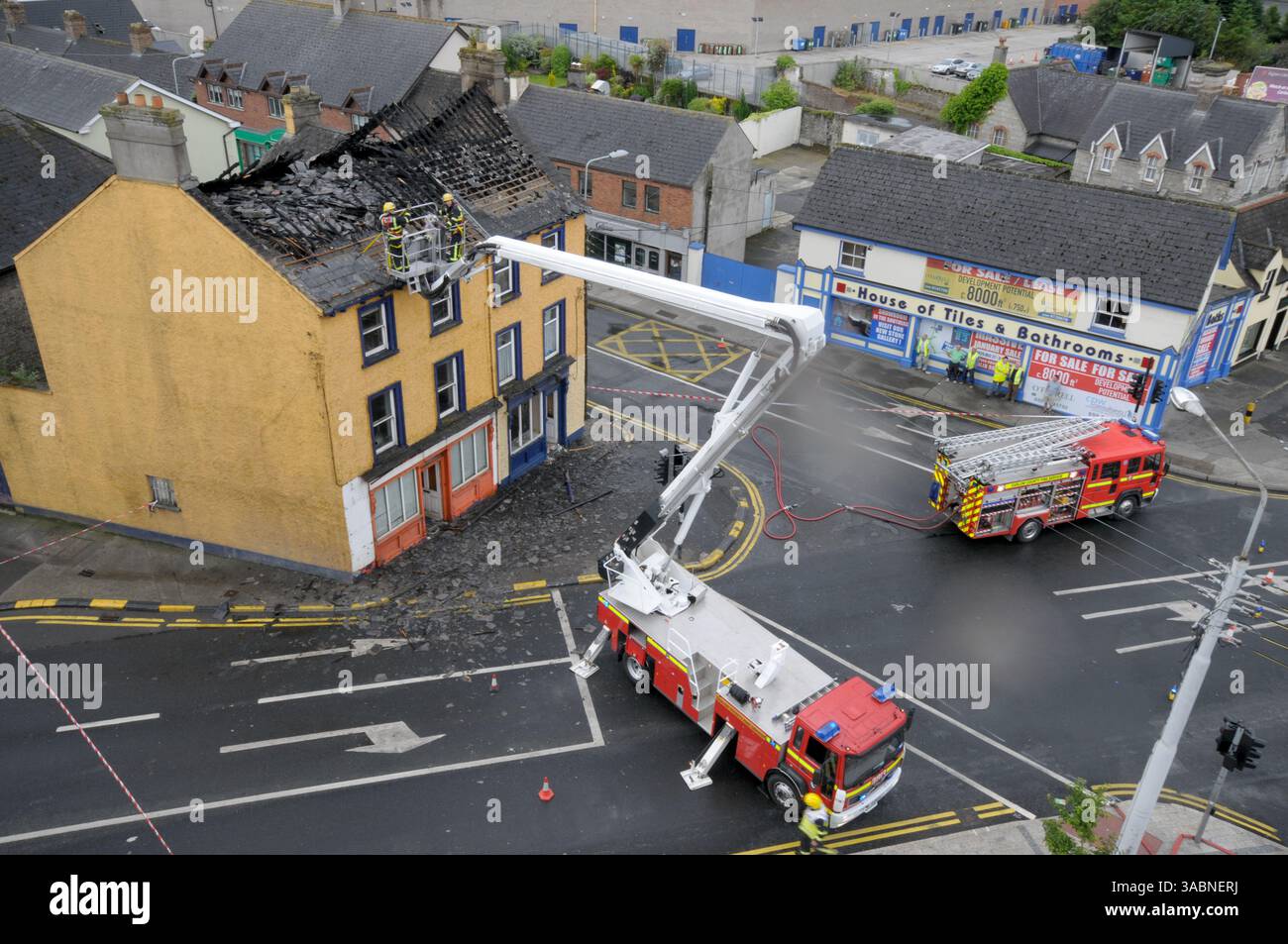Building fire ,Carlow Town Ireland Stock Photo - Alamy