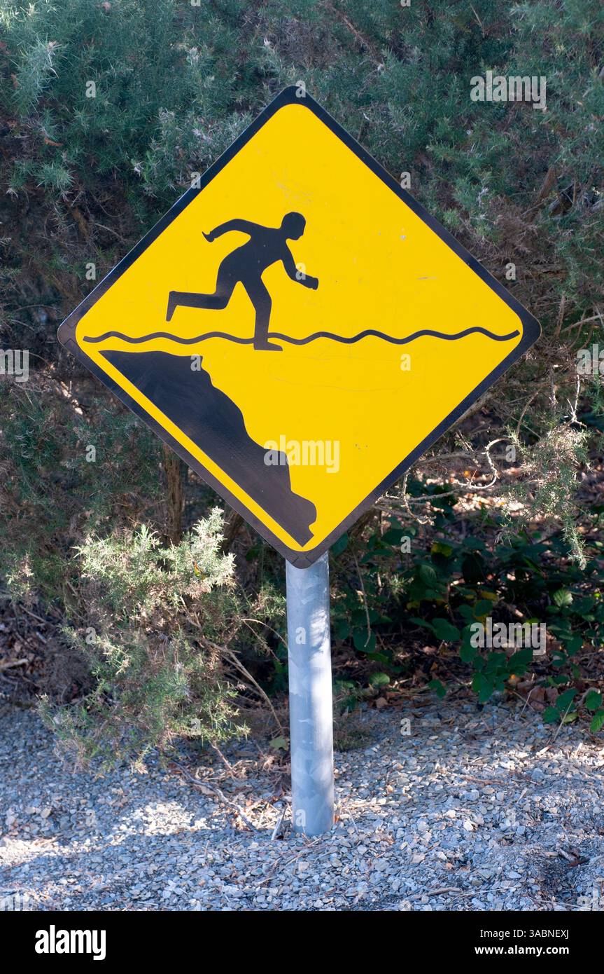 No Swimming / Do Not Enter The Water / Steep ground underfoot Warning ...