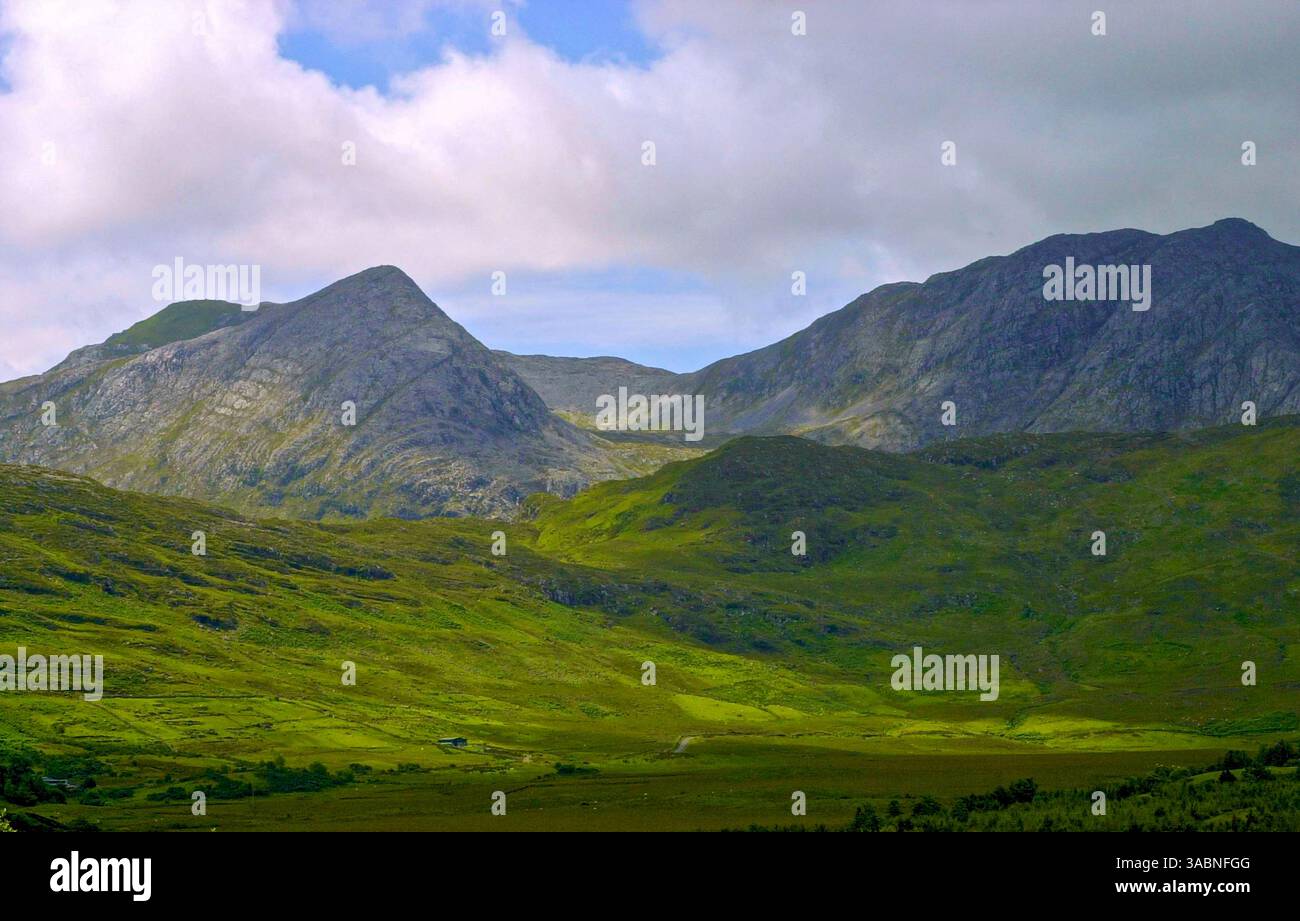 Mountain valley in Connemara ,County Galway ,Ireland Stock Photo - Alamy