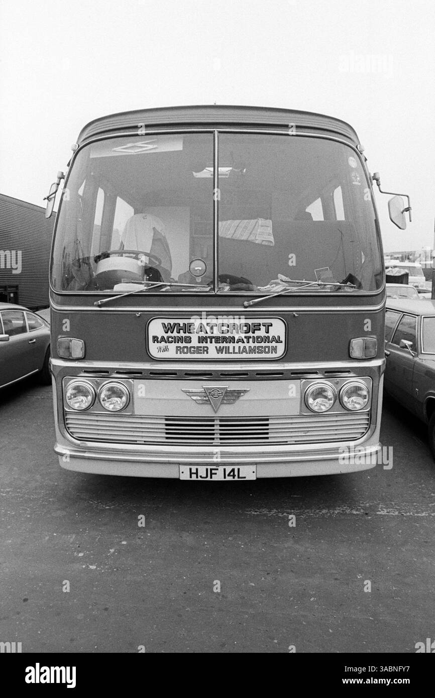 A Wheatcroft Racing International coach supporting Roger Williamson ...