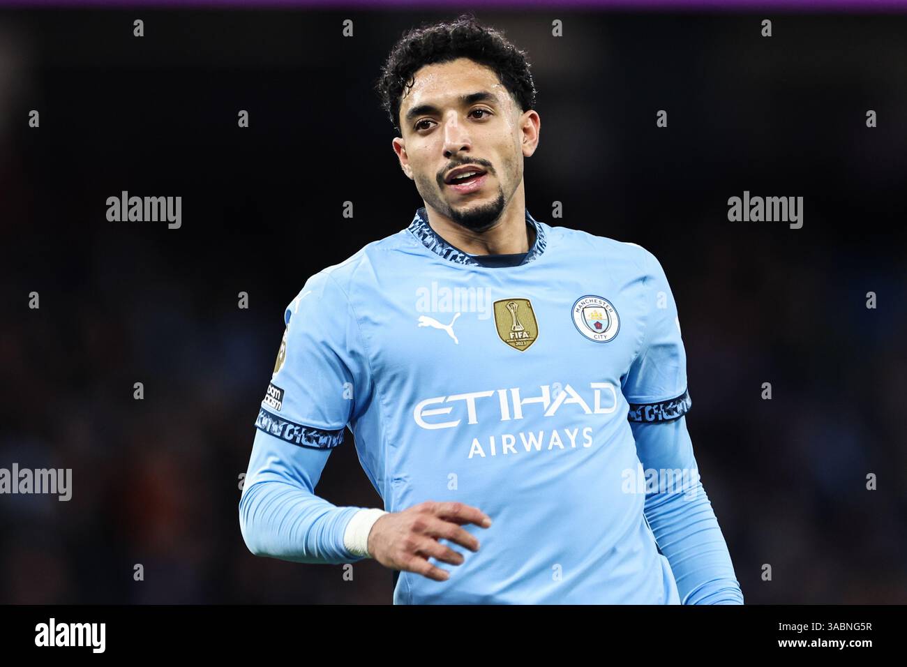 Omar Marmoush of Manchester City during the Premier League match ...