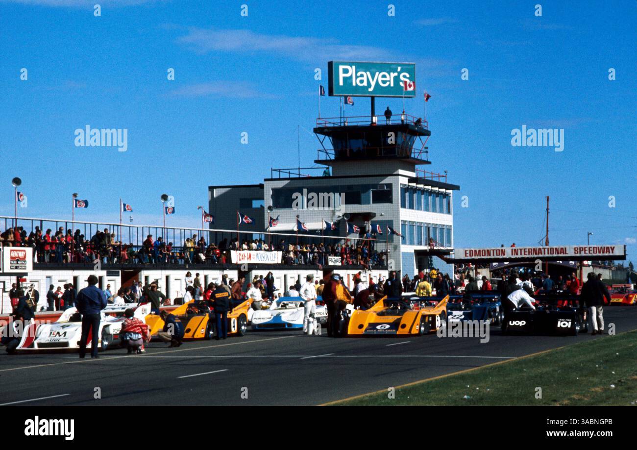The Can-Am field lines up on the grid at Edmonton...Can-Am Championship ...