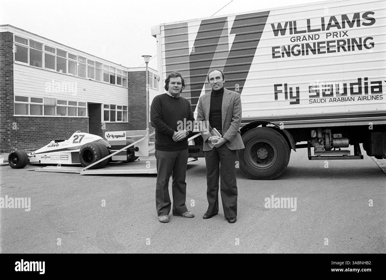 Patrick Head (GBR) (Left) and Frank Williams (GBR) at the launch of the ...
