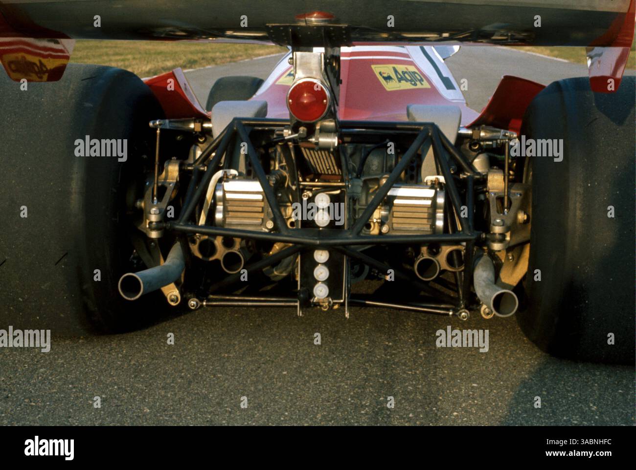 The new Ferrari 312T featured a transverse gearbox. .1975 Formula One ...