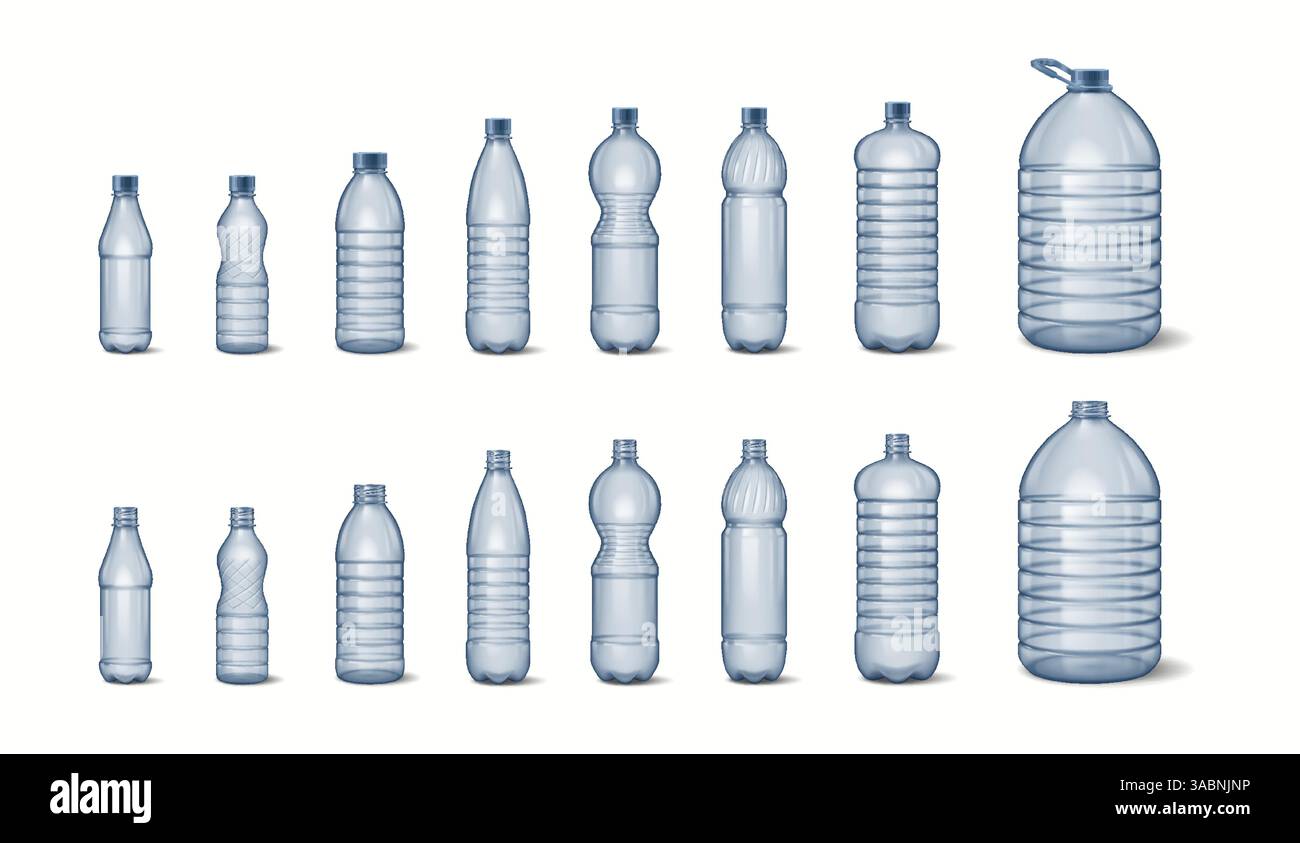 Assorted empty plastic bottles Stock Vector Images - Alamy