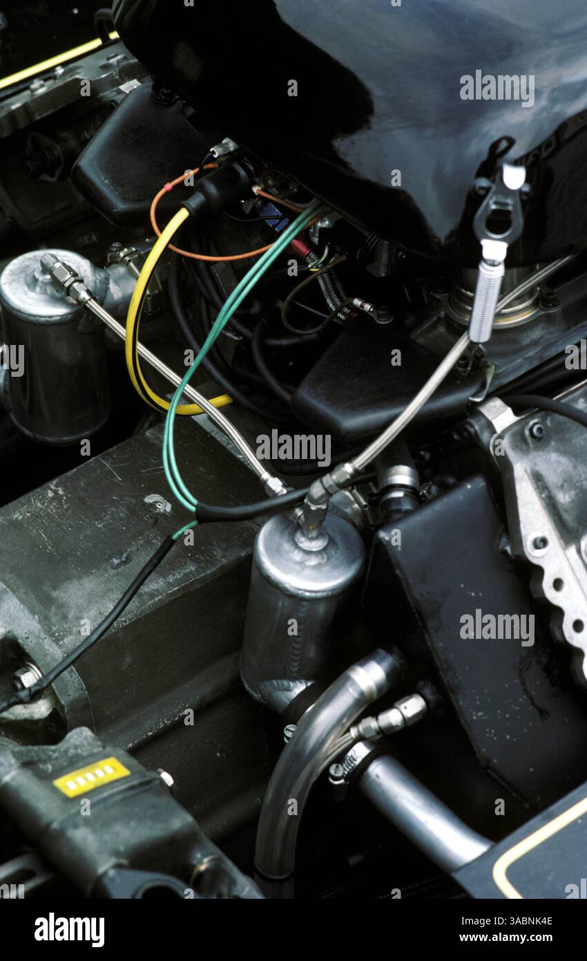 Technical components at the rear of the Lotus 77. .British Grand Prix ...