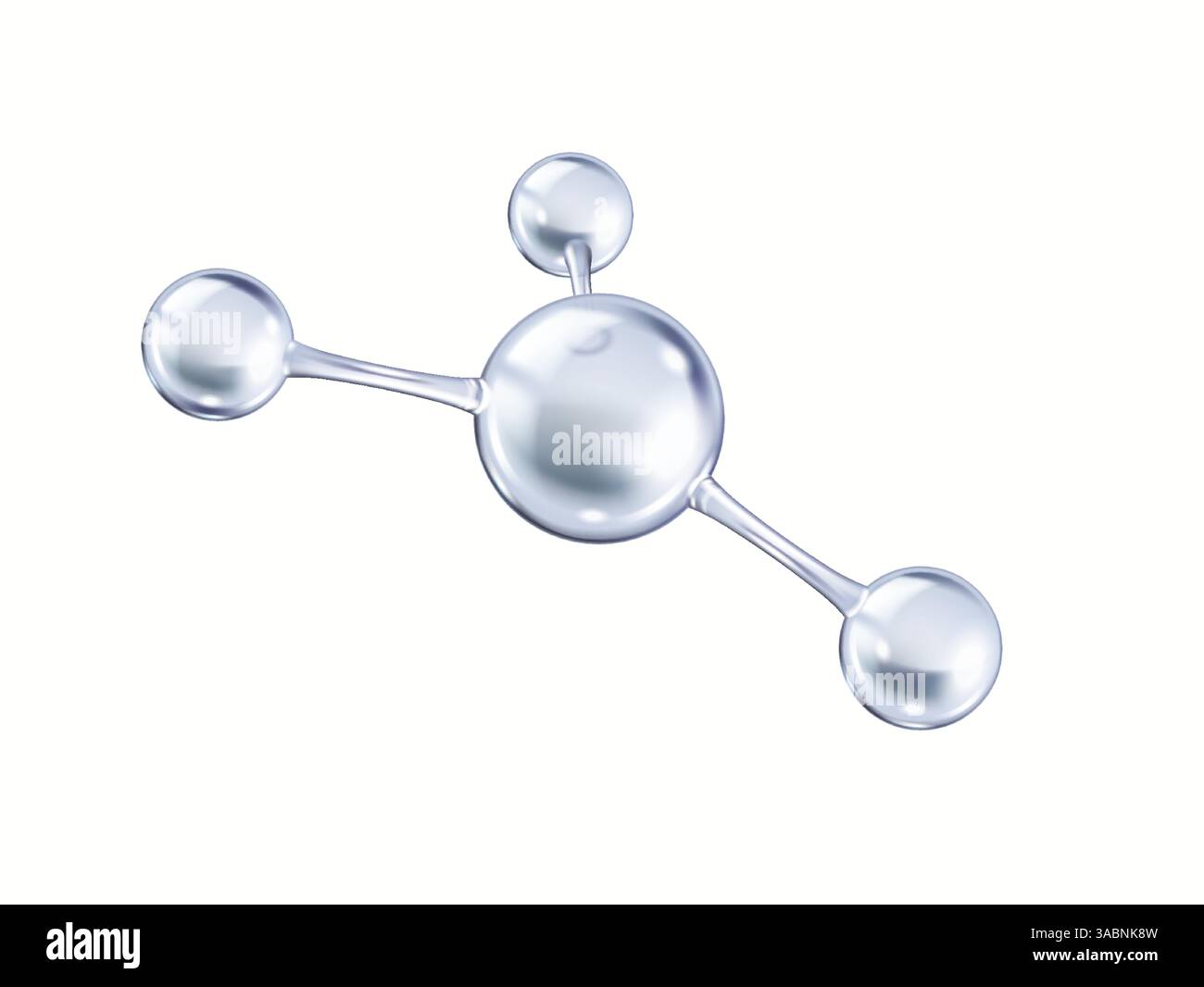 Silver Molecule Of Collagen Realistic Vector Illustration Structure Consists Of Connected