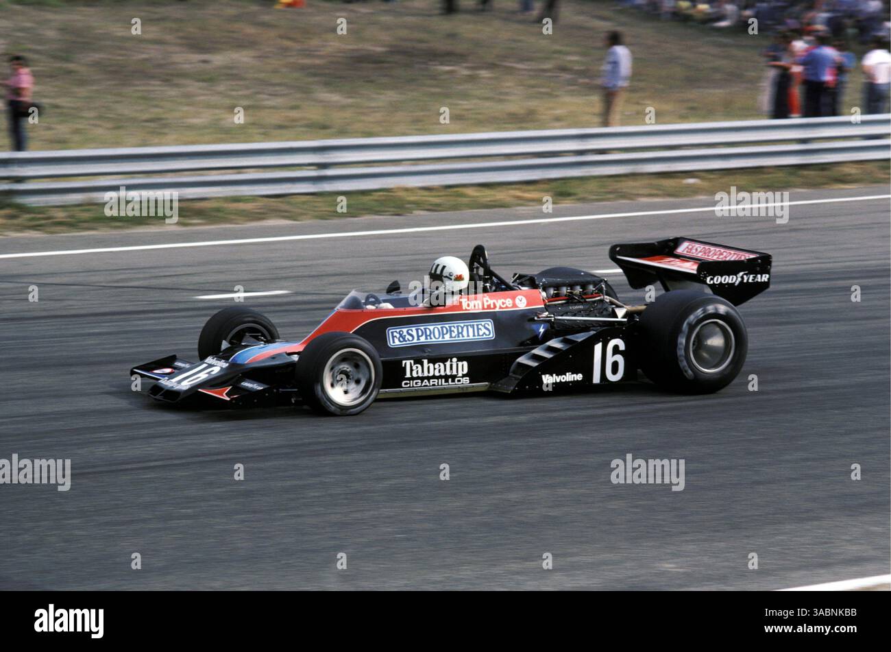 Tom Pryce (GBR) qualified the new Shadow DN8 in an excellent third ...