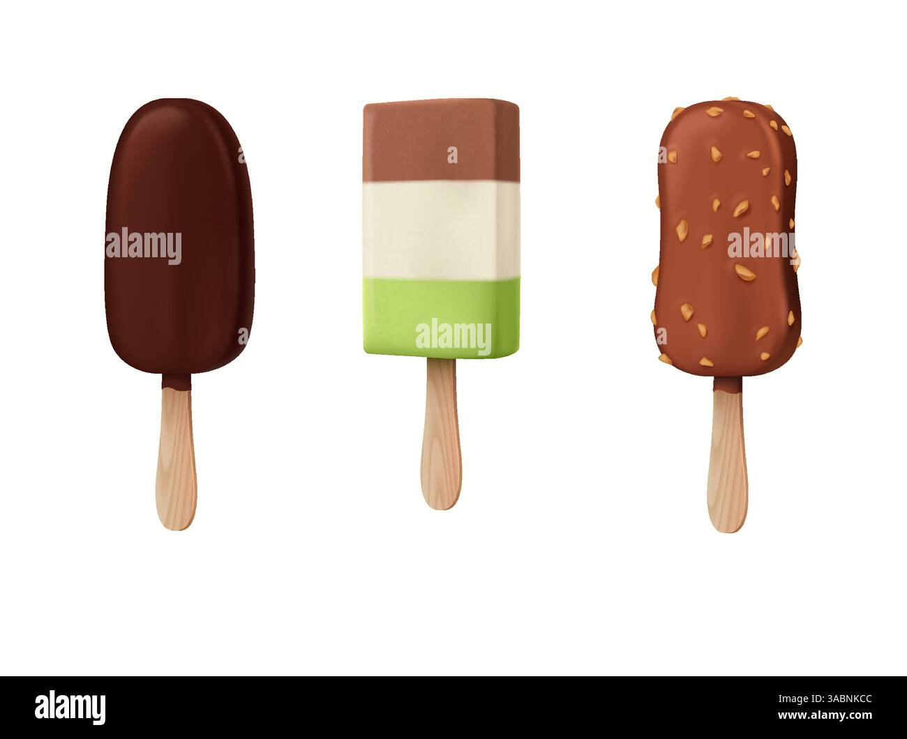 Nutty chocolate ice cream Stock Vector Images - Alamy