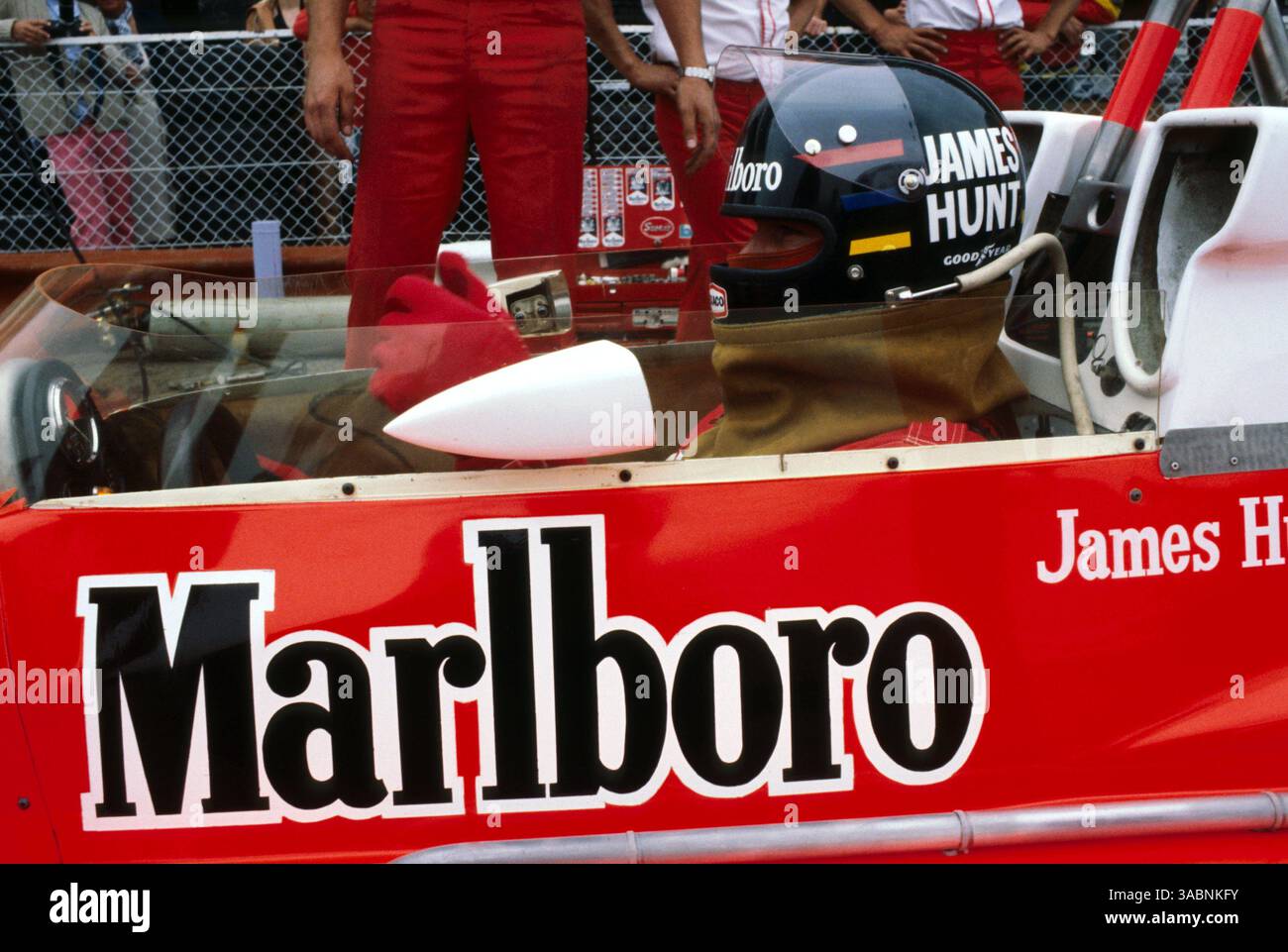 James Hunt (GBR) McLaren M26 finished the race in third position ...