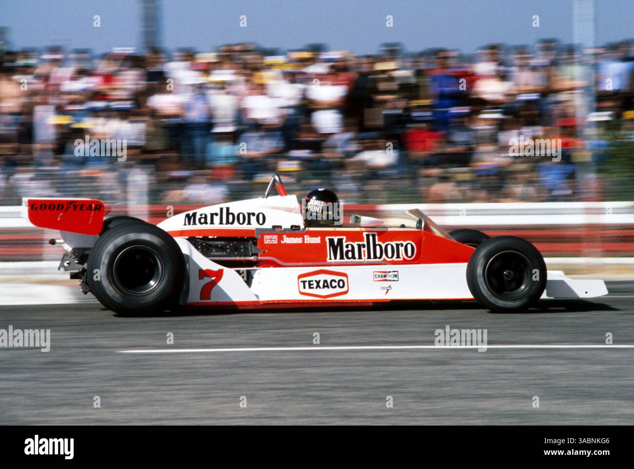 James Hunt (GBR) McLaren M26 finished the race in third position ...