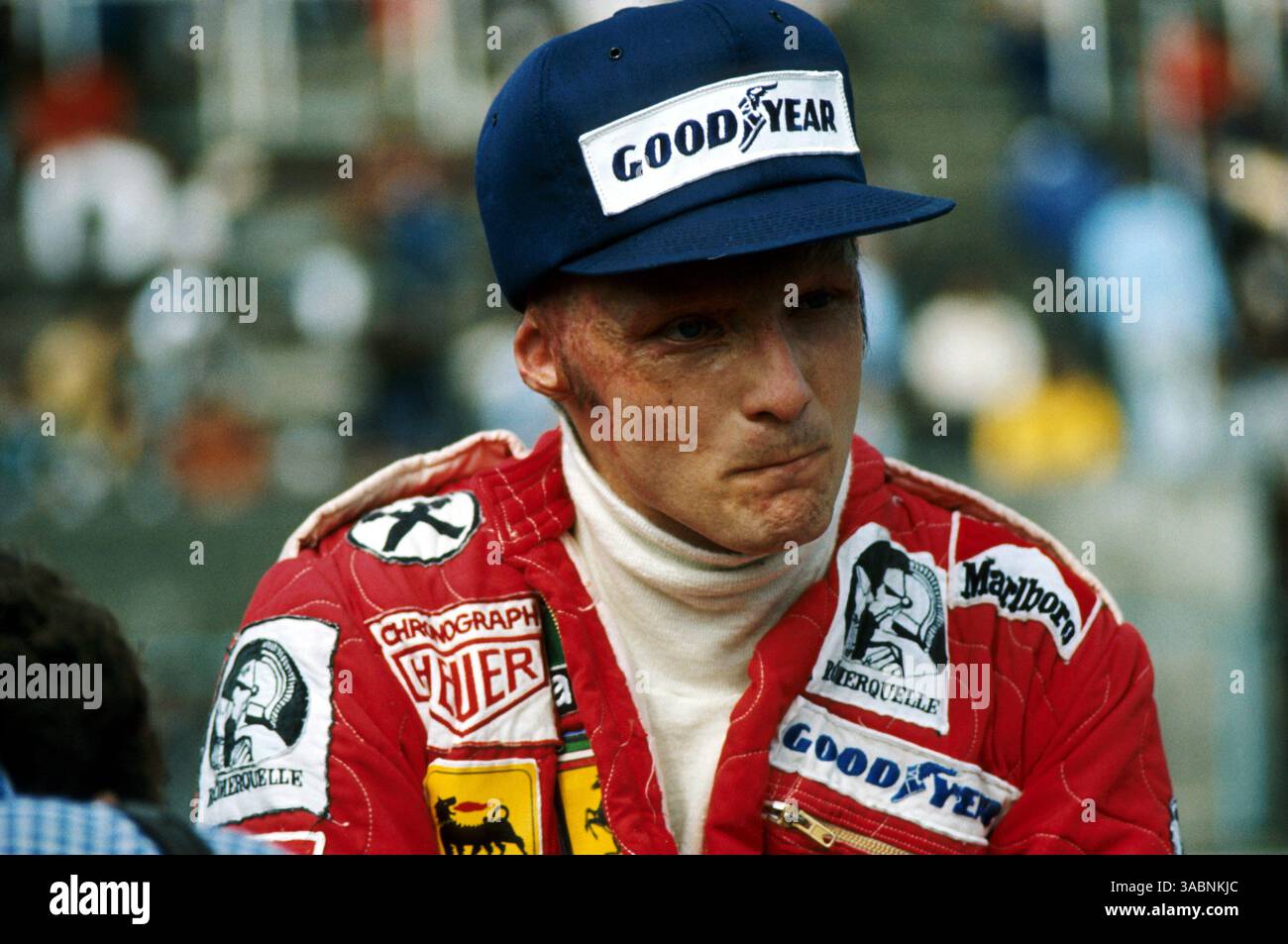 Fourth place finisher Niki Lauda (AUT) Ferrari made a heroic return to ...