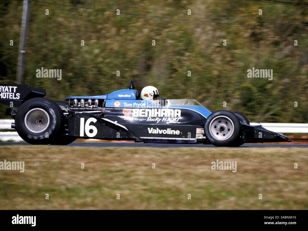 Tom Pryce (GBR) Shadow DN8 retired from the race on lap 47 with a blown ...