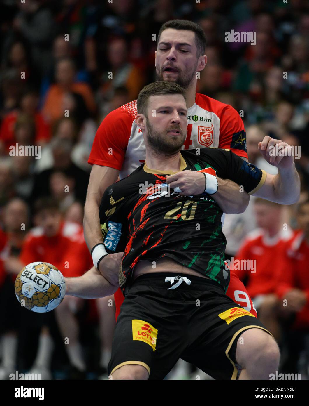 Dessau, Germany. 02nd Apr, 2025. Handball, Champions League, round of ...