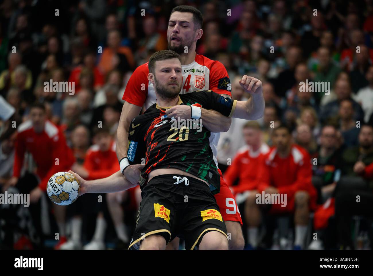 Dessau, Germany. 02nd Apr, 2025. Handball, Champions League, round of ...
