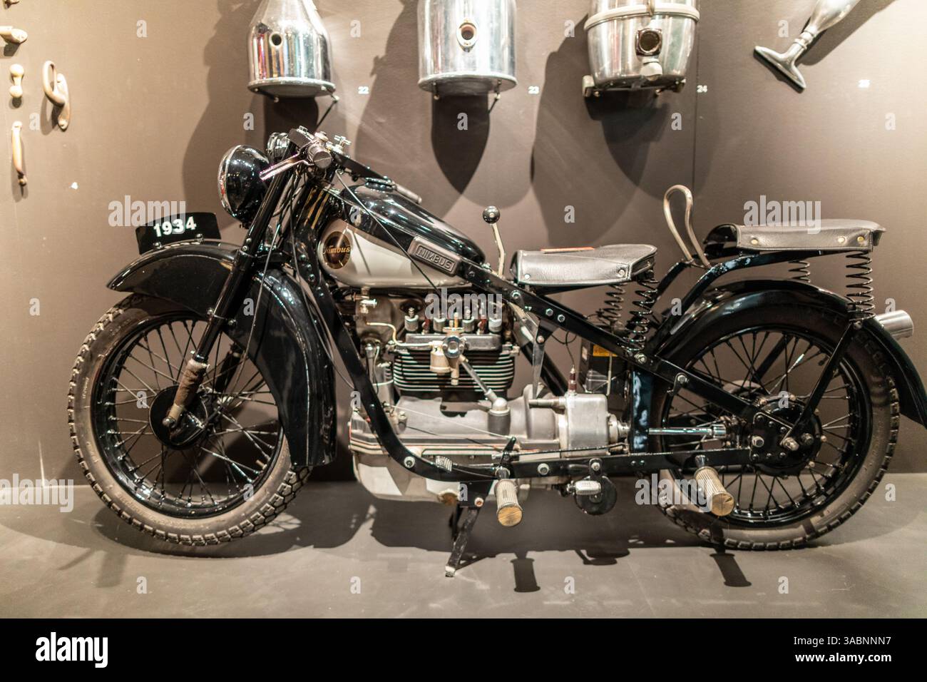 A 1934 Nimbus Motorcycle in the Design Museum Copenhagen Denmark Stock ...