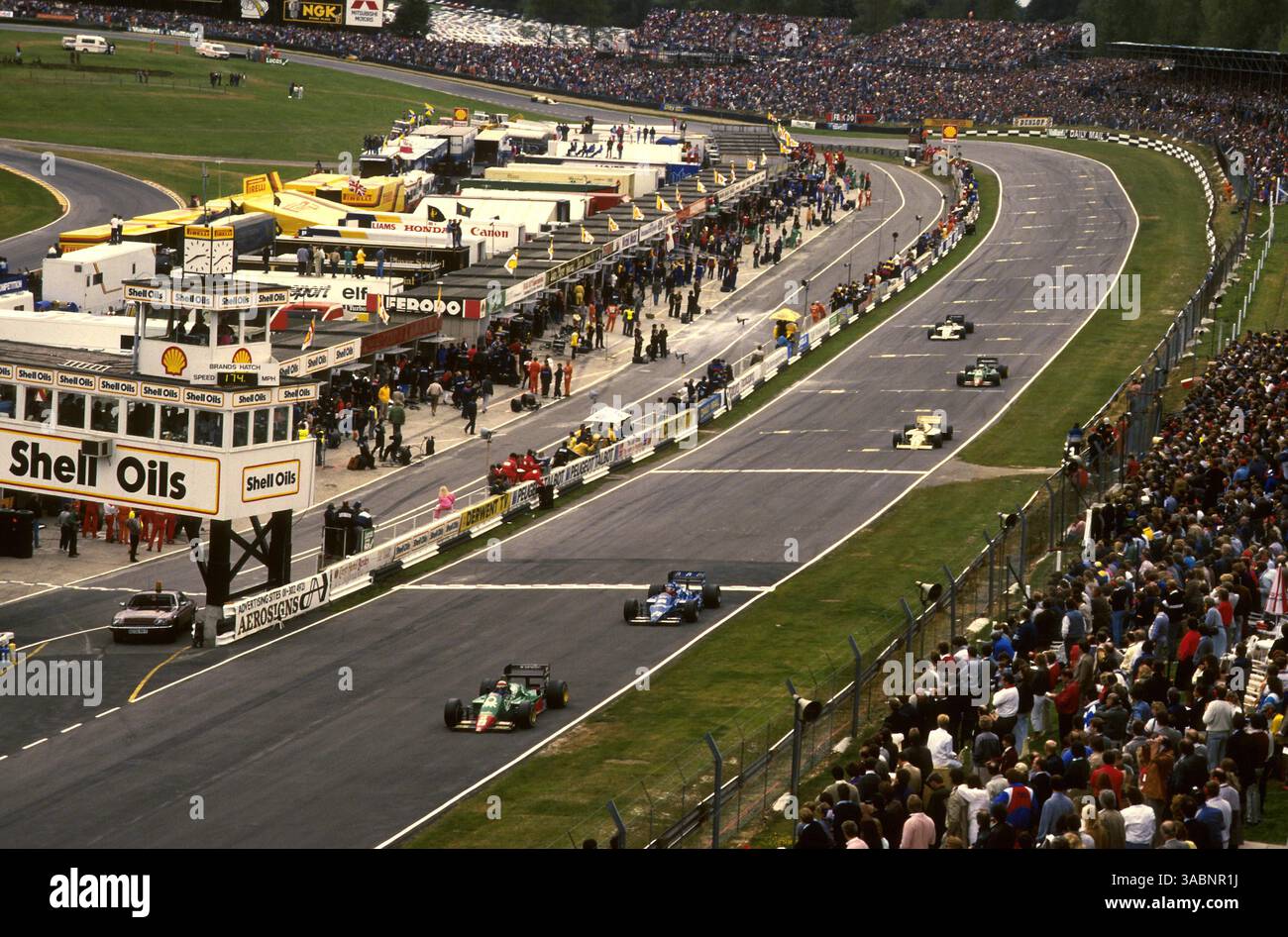 Eddie Cheever (USA) Alfa-Romeo 184T, 11th place. ..European Grand Prix ...