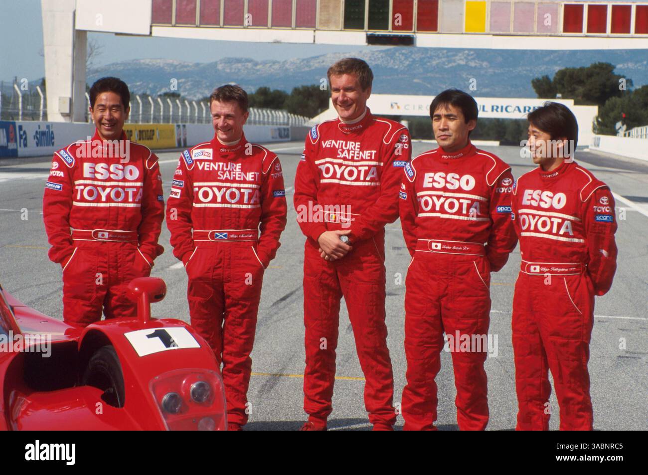 L to R: Keiichi Tsuchiya (JPN); Allan McNish (GBR); Theirry Boutson ...