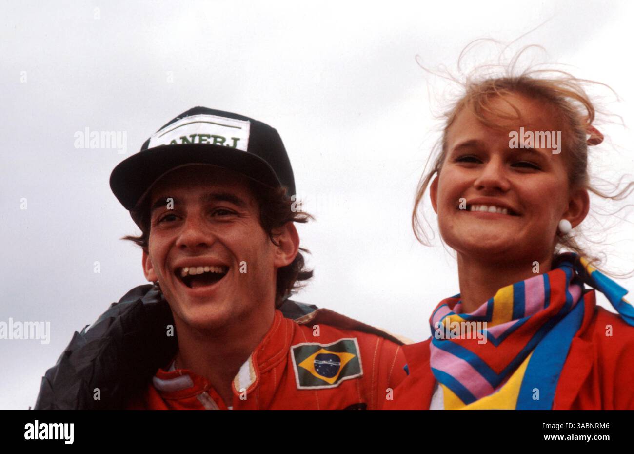 Ayrton Senna (BRA) (Far left) celebrates his victory..EFDA Formula Ford ...