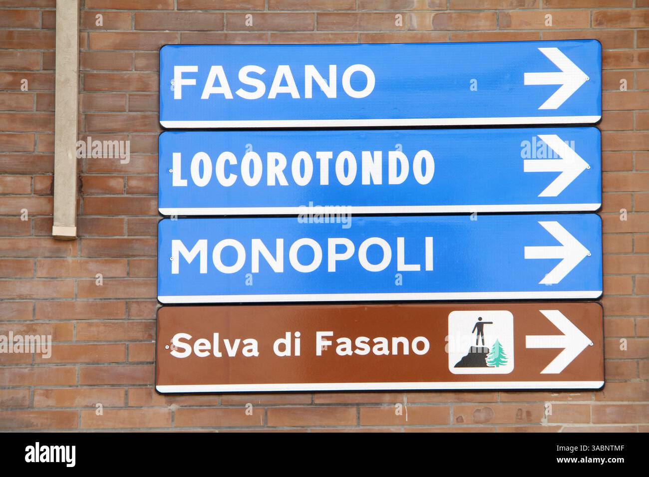 Street signs in Puglia, Italy Stock Photo - Alamy