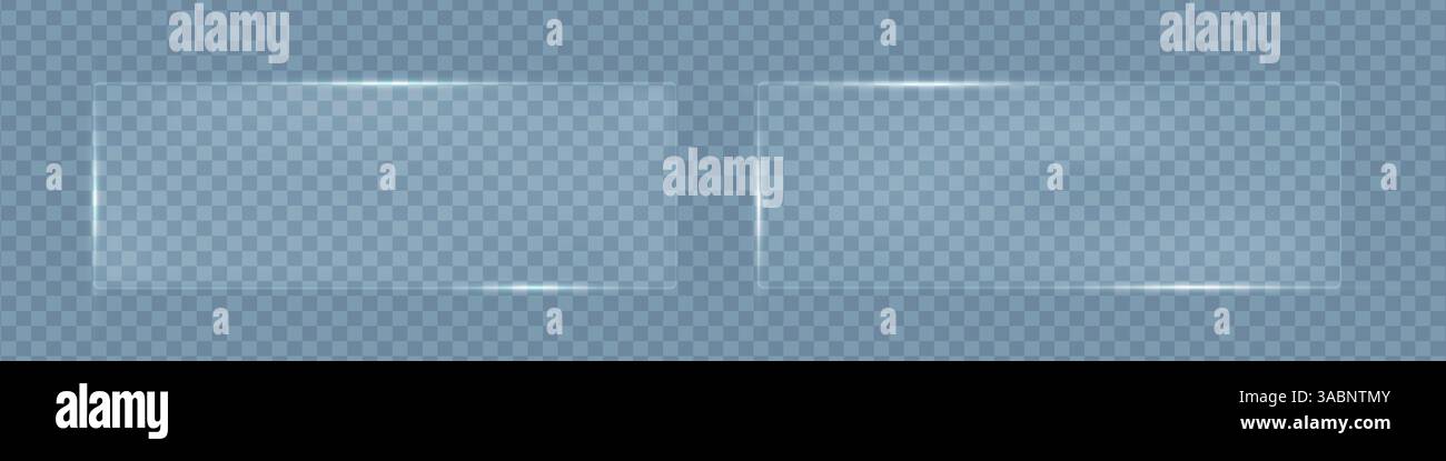 Frosted glass rectangles polycarbonate, Blurred geometric frames glass texture, Vector ...