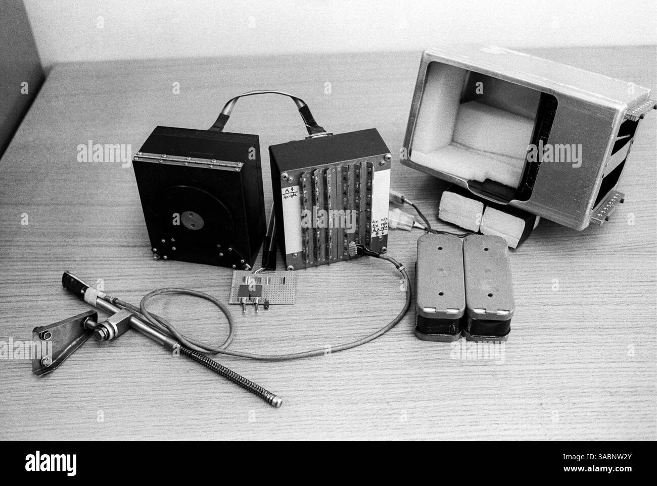 Some of the data logging equipment used by the Tyrrell team. The system ...