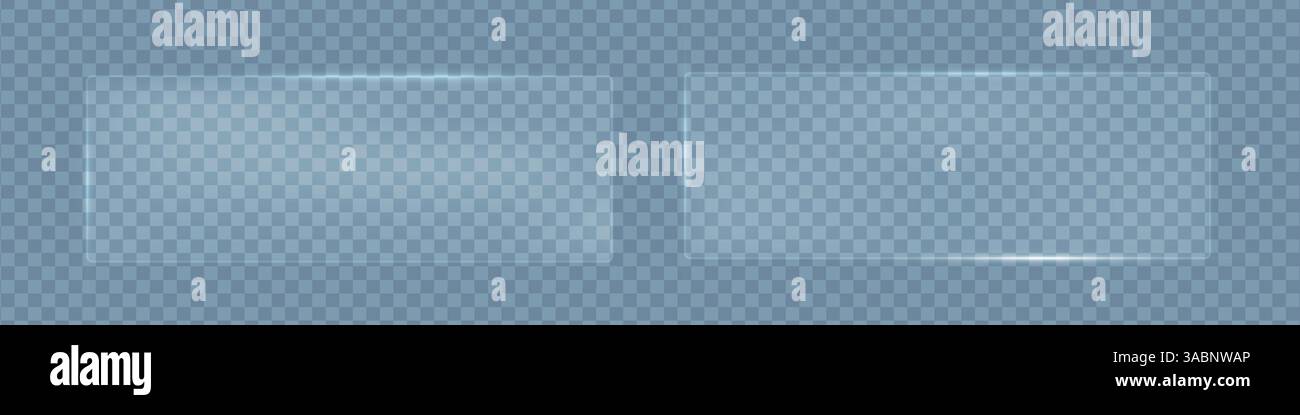 Glass rectangles with glare polycarbonate texture, Blurred geometric ...