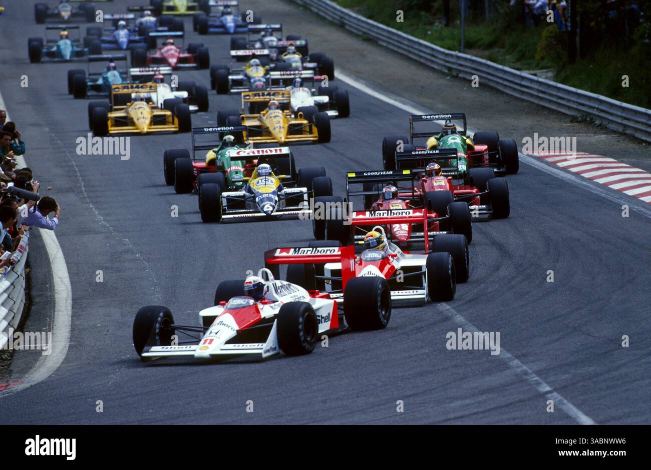 Alain Prost (FRA) McLaren MP4/4. 2nd place..Belgian Grand Prix, Spa ...