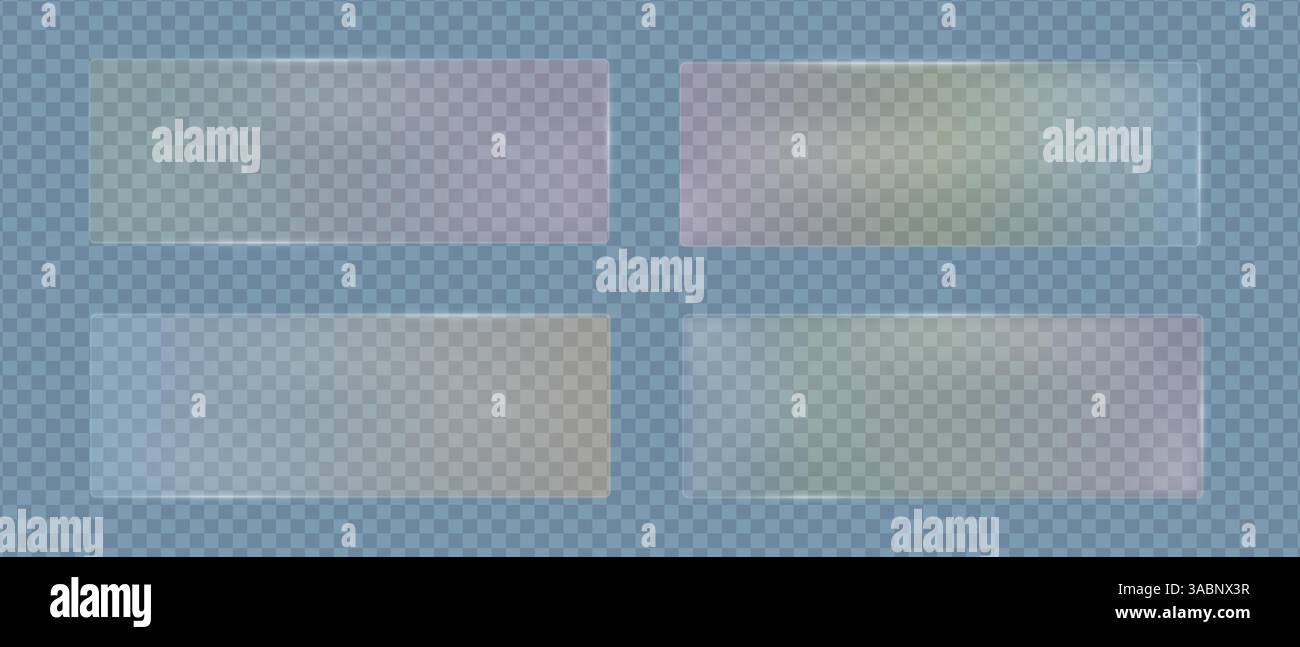 Glass transparent rectangles rainbow gradient color with glare ...