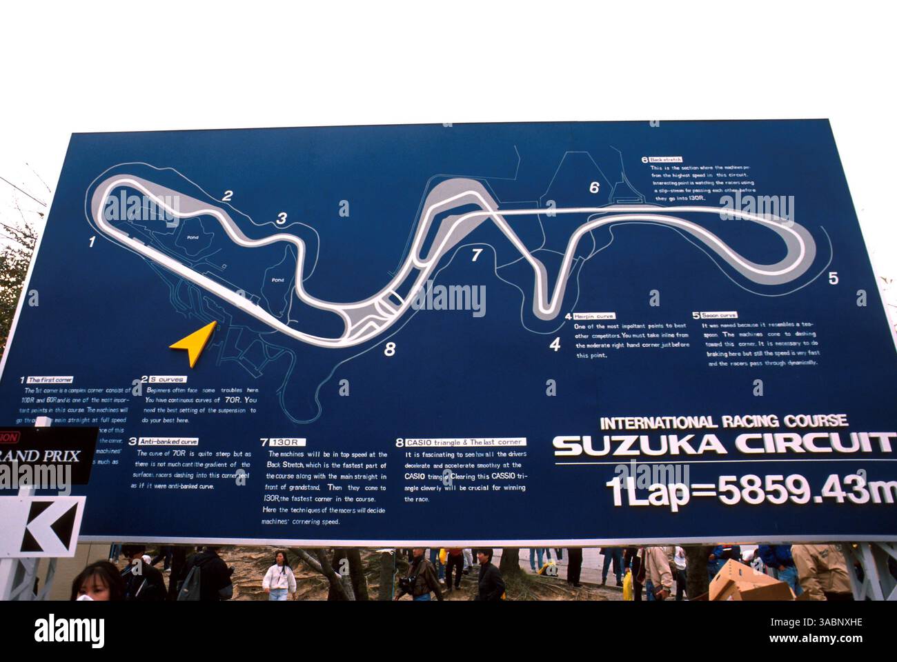 Map of the circuit..Japanese GP, Suzuka, 30th October 1988 (Credit ...