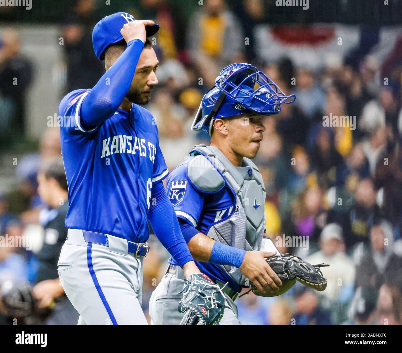 Milwaukee, United States. 02nd Apr, 2025. Kansas City Royals relief ...
