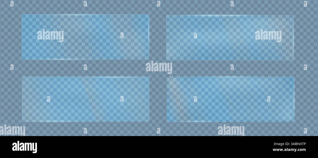 Glass transparent rectangles rainbow gradient color with glare ...