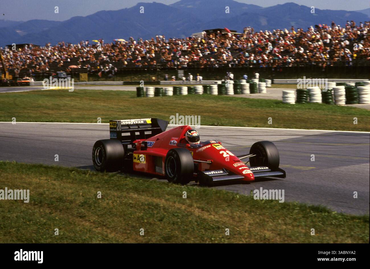 Stefan Johansson (SWE) Ferrari F186, 3rd place. ..Austrian Grand Prix ...