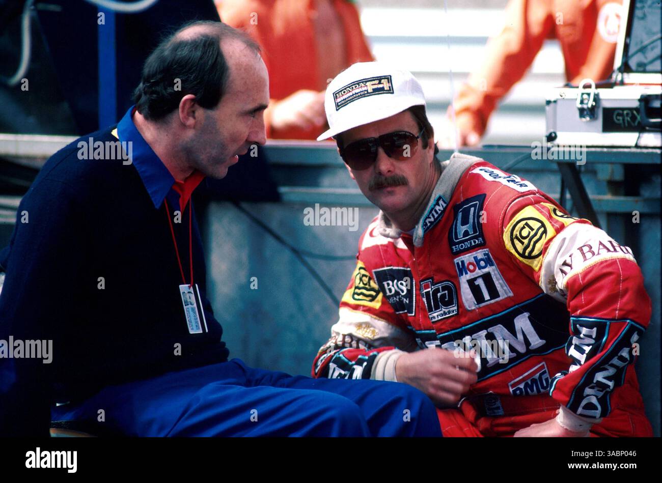 Frank Williams and Nigel Mansell (GBR) Williams FW11B..Monaco Grand Prix, Monte Carlo, 31 May ...