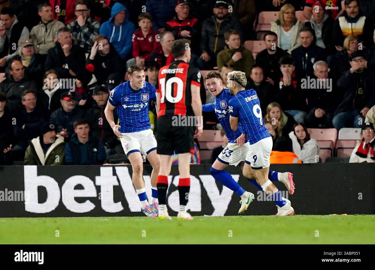 Ipswich Town's Nathan Broadhead celebrates scoring their side's first ...